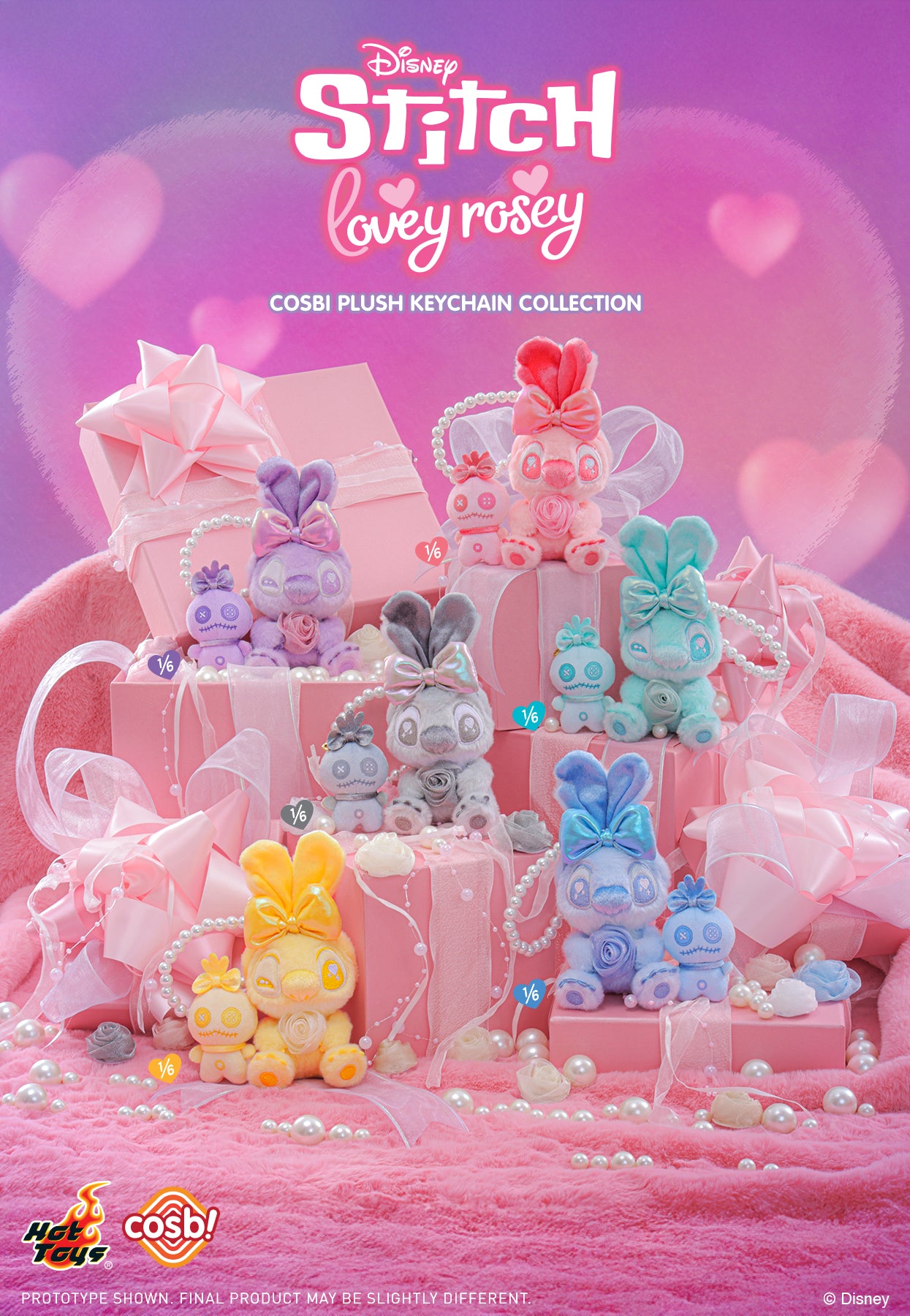 [Pre-Order] PPLU090N - Stitch – Stitch Lovey-Rosey Cosbi Plush Keychai ...
